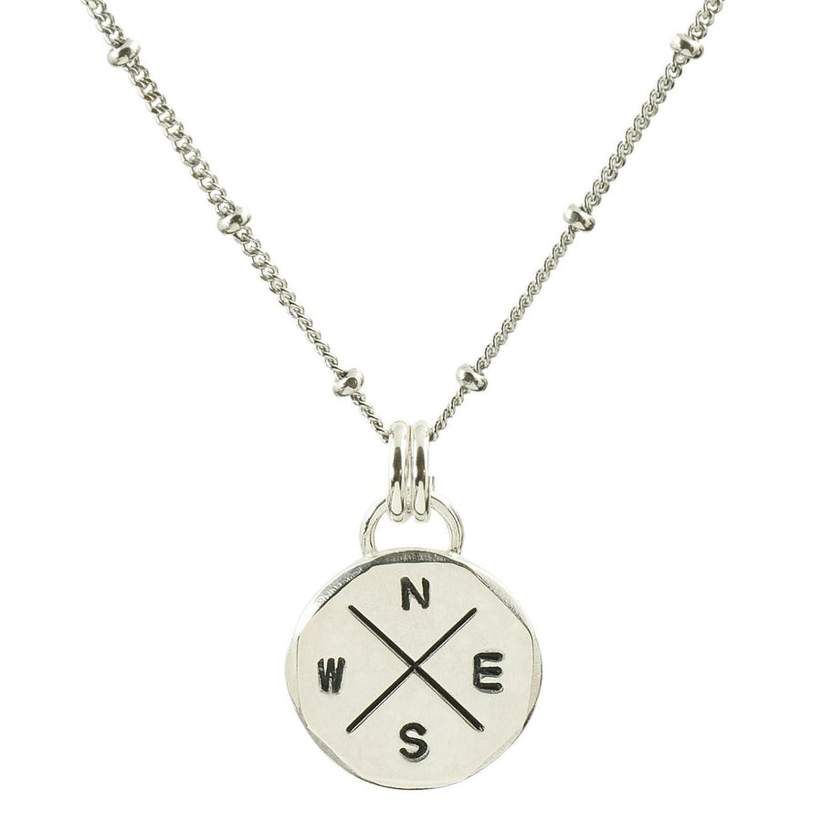 Sterling silver compass rose pendant necklace for the Traveler - South ...