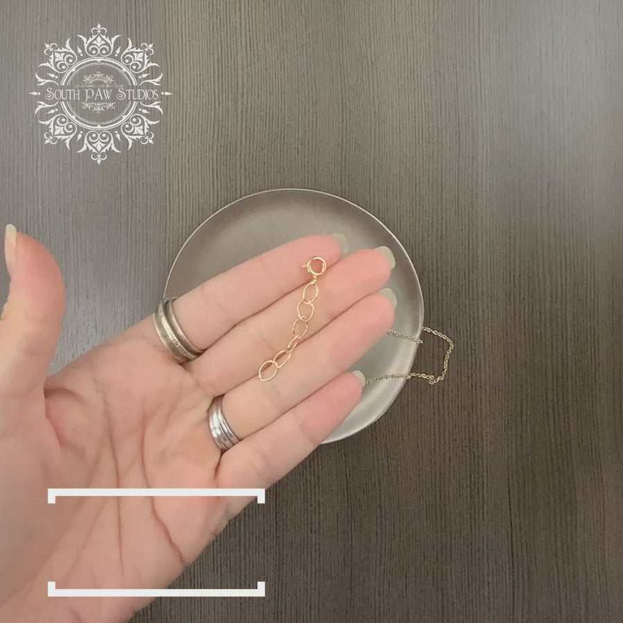 Gold filled Lever clasp adjustable necklace extender in 2 - 4 inches ...